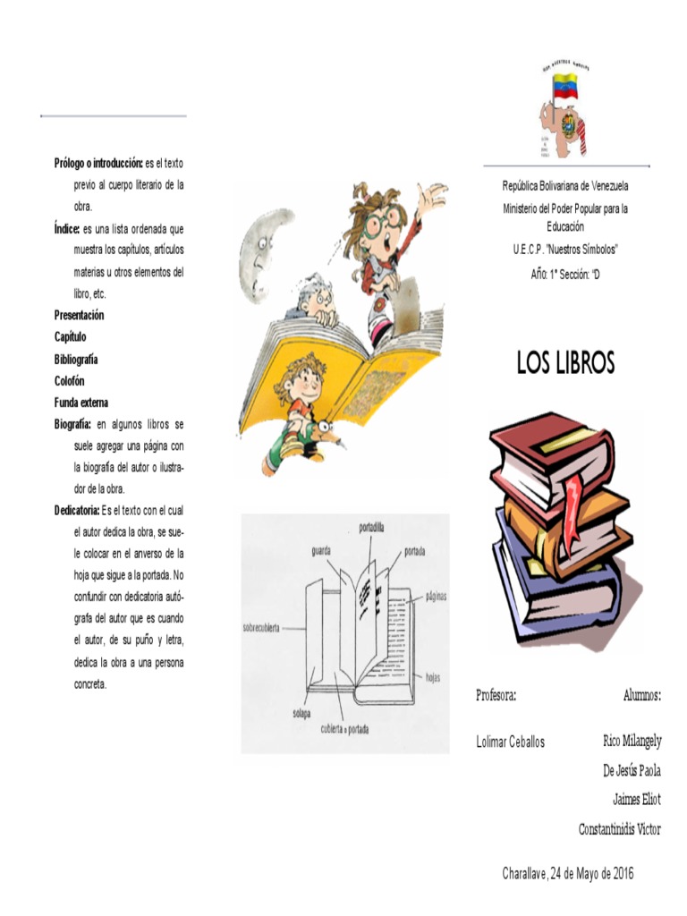 Triptico Los Libros | Libros | Autor