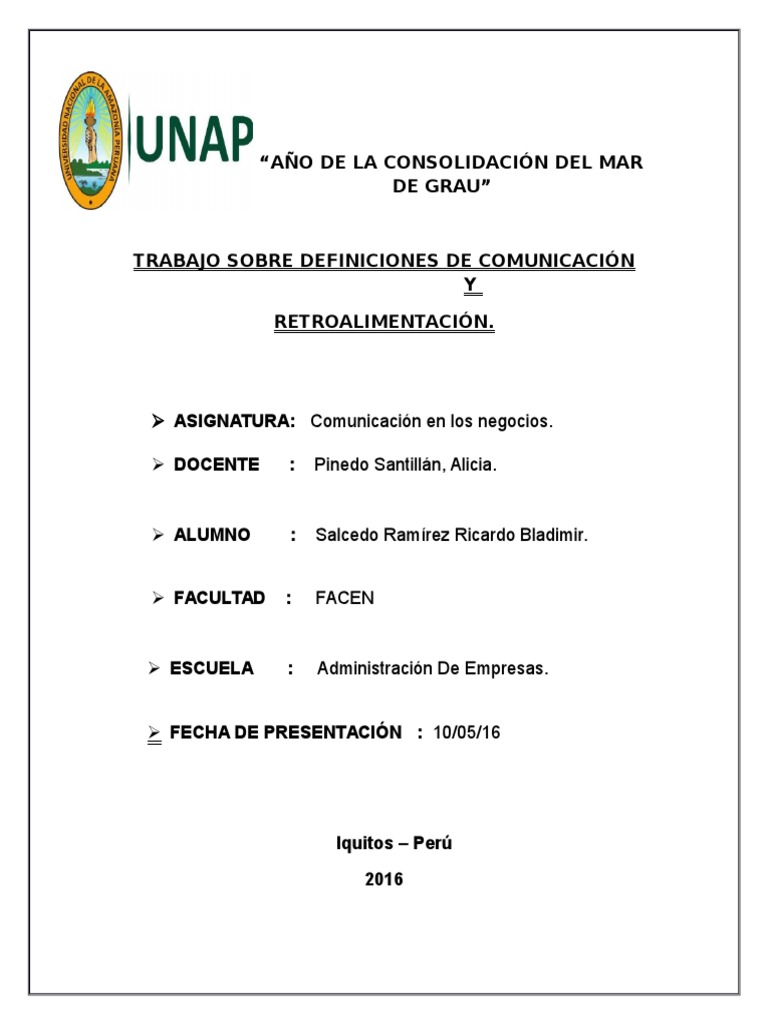 Comunicacion y Retroalimentacion | PDF | Realimentación | Comunicación