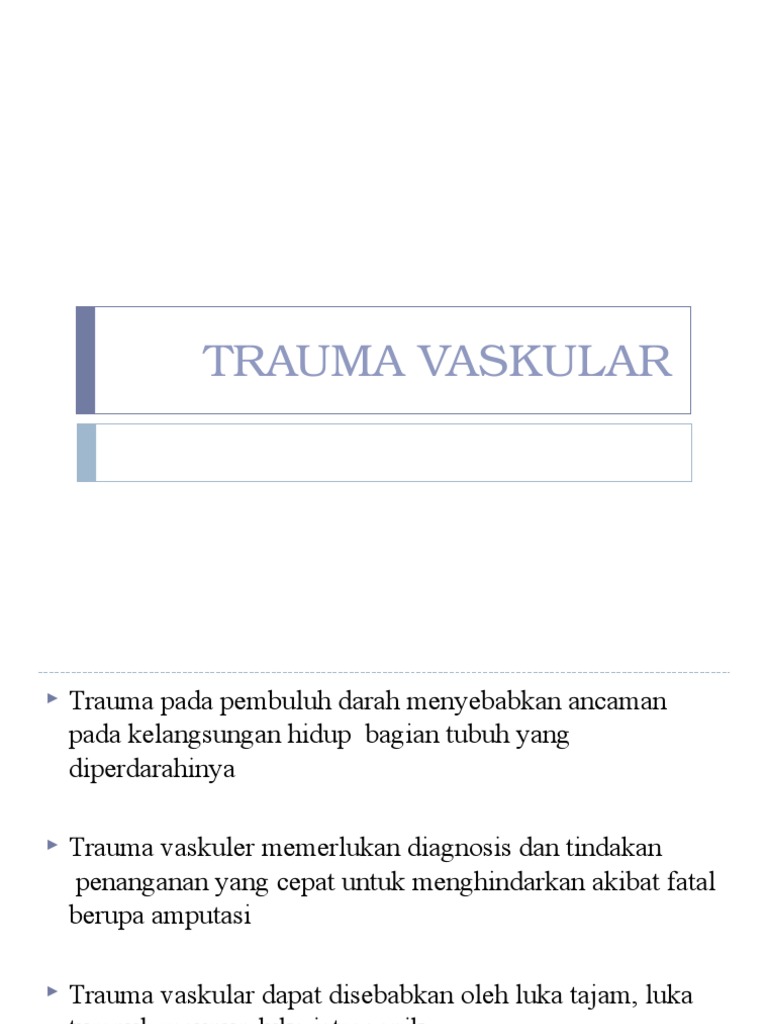 Trauma Vaskular | PDF