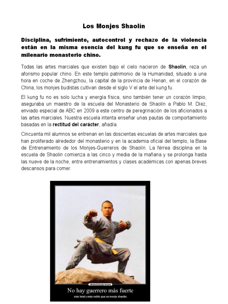 SHAOLÍN | PDF | Religión y espiritualidad
