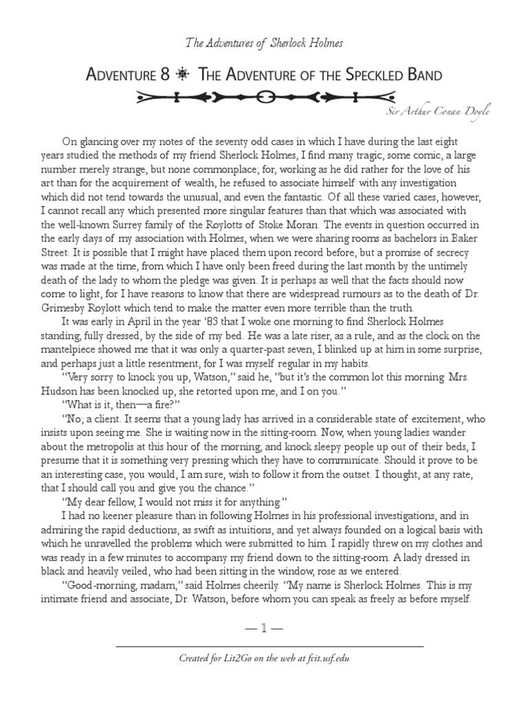 The Adventures of Sherlock Holmes 008 Adventure 8 The Adventure of The ...