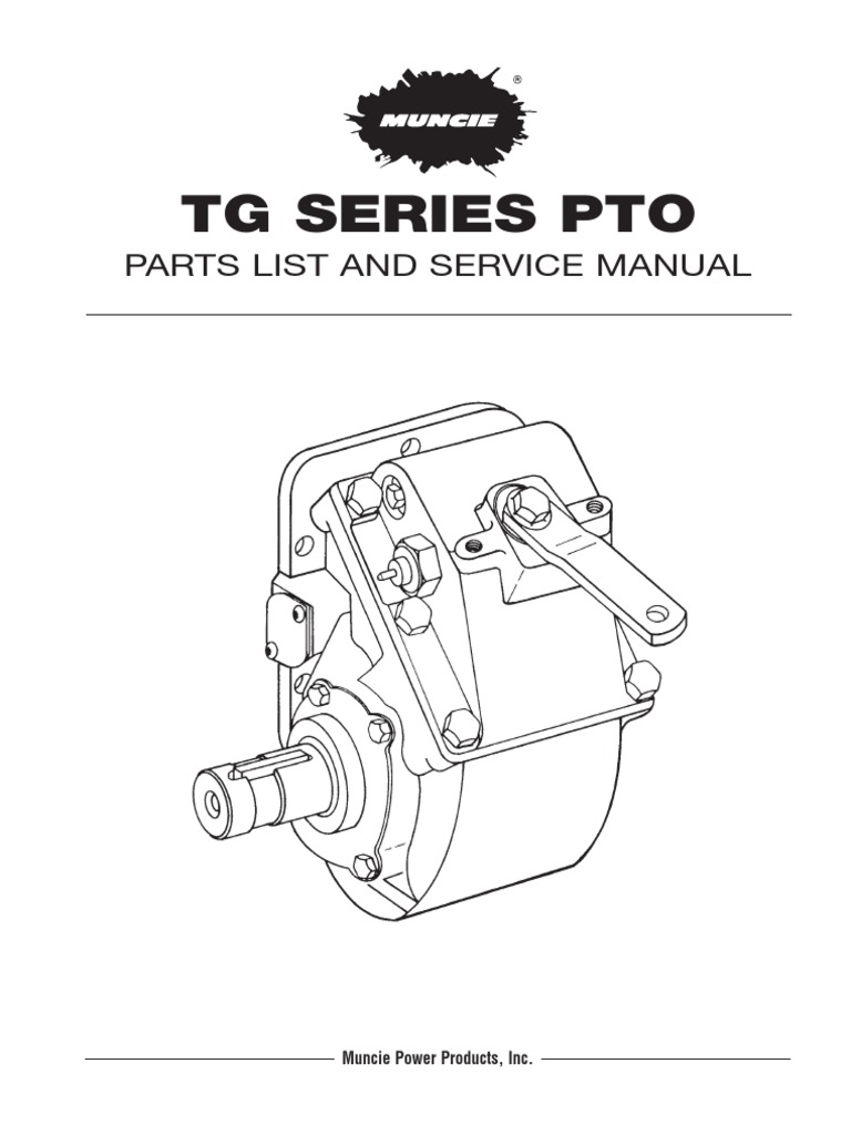 Muncie TG Series PTO Service Parts Manual | PDF | Pipe (Fluid ...