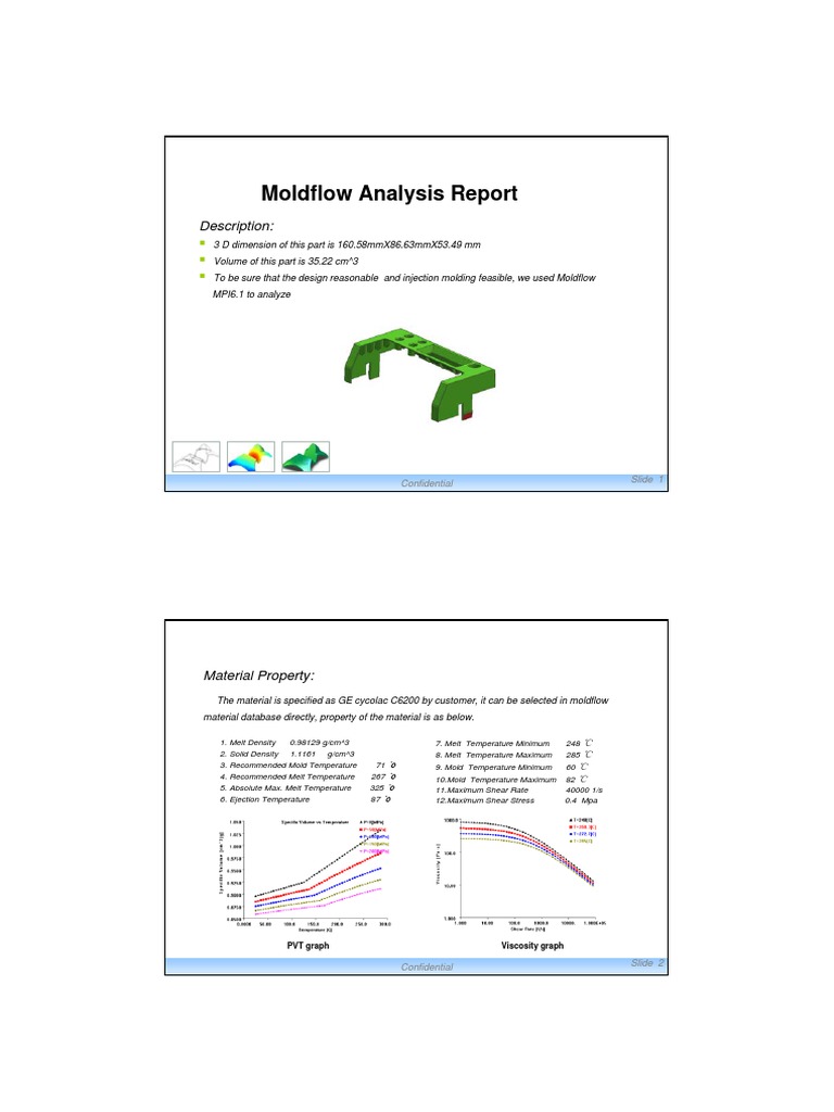 Moldflow Reports Sampl | PDF | Melting | Casting (Metalworking)