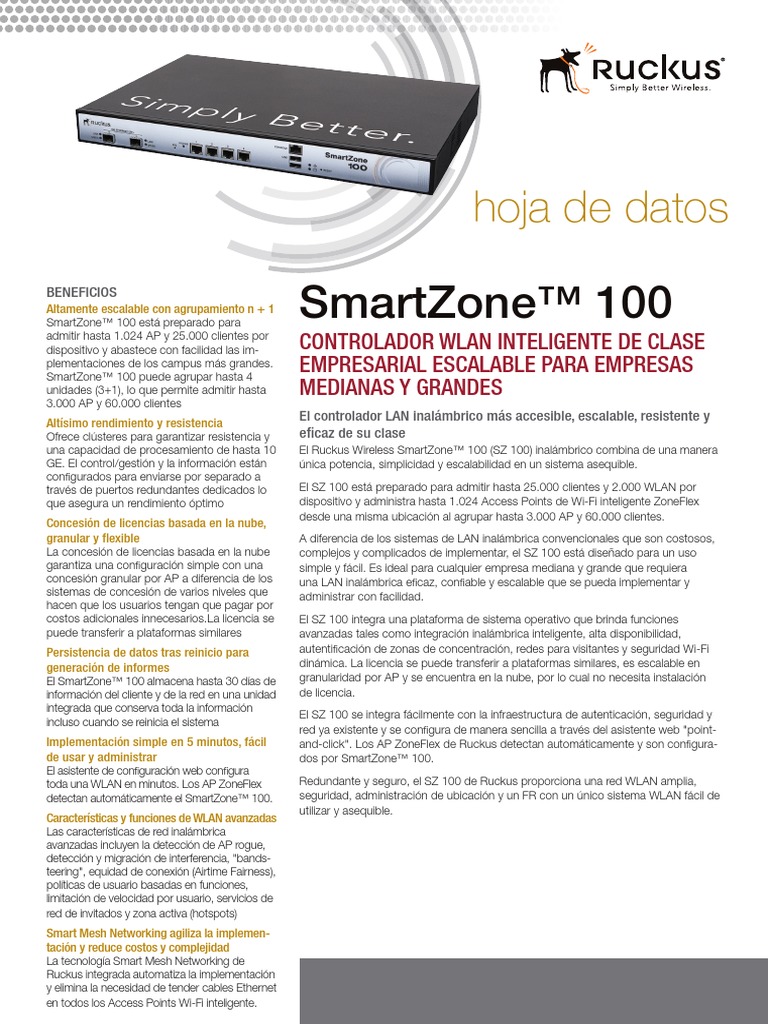 SmartZone 100 | PDF | LAN inalámbrico | Plataforma como servicio