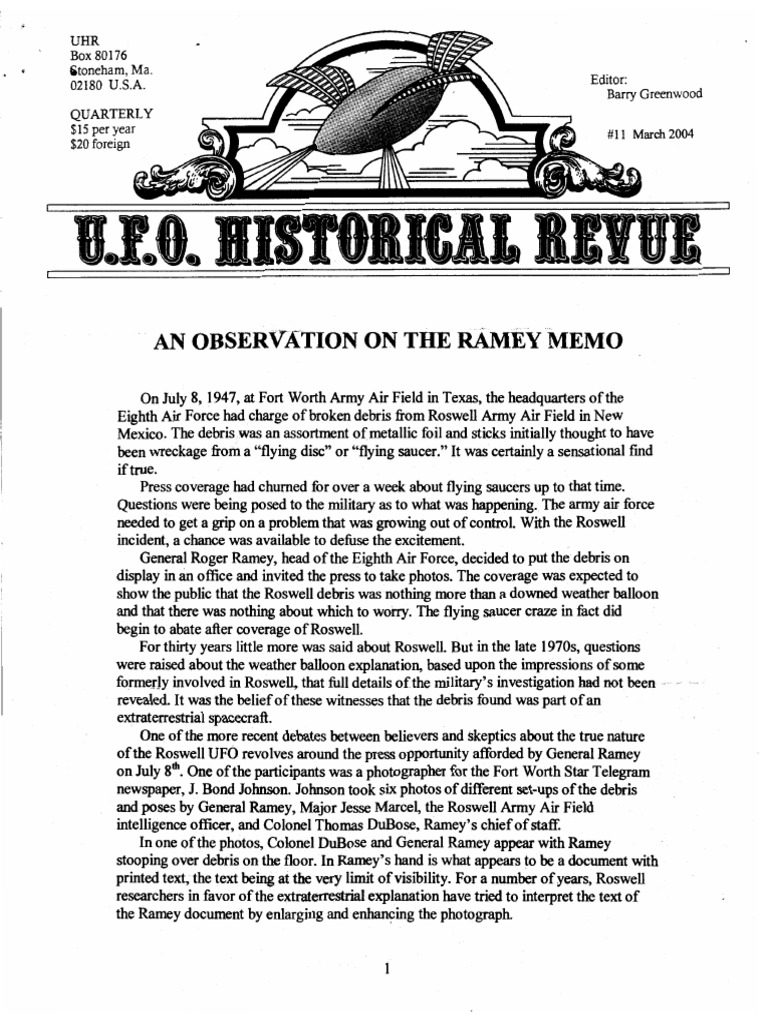 2004, I 11, An Observation On The Ramey Memo - Ed. Barry Greenwood PDF ...