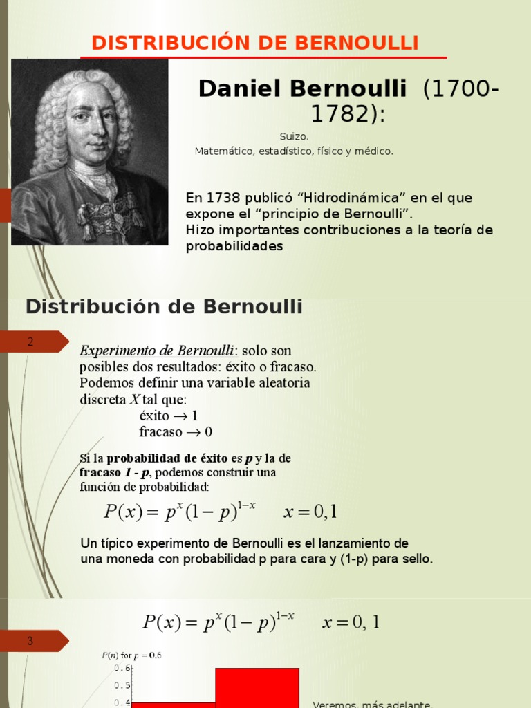 Daniel Bernoulli | PDF | Probabilidad | Distribución de probabilidad