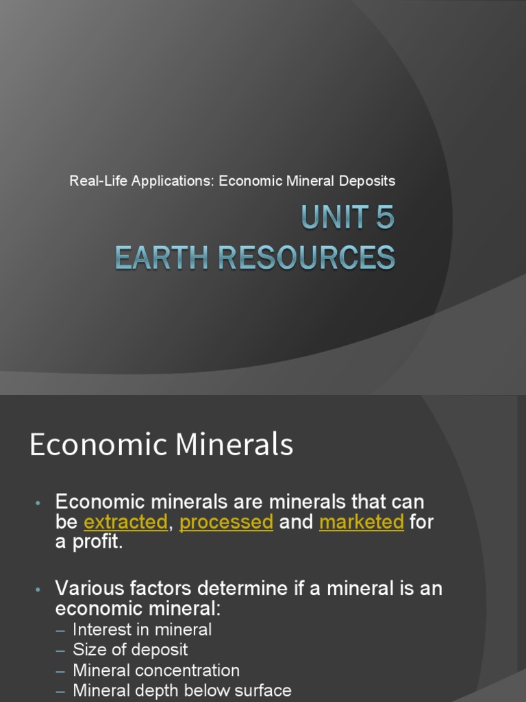 Economic Mineral Deposits Explained | PDF | Igneous Rock | Rock (Geology)