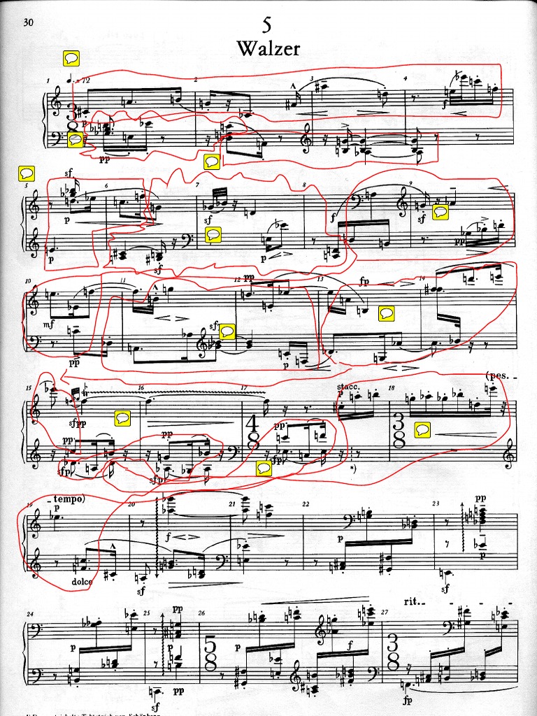 Schoenberg Op23 Analysis Diagram | PDF