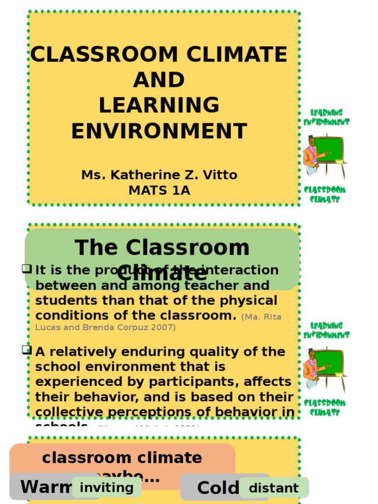 Understanding Classroom Climate | PDF | Classroom | Learning
