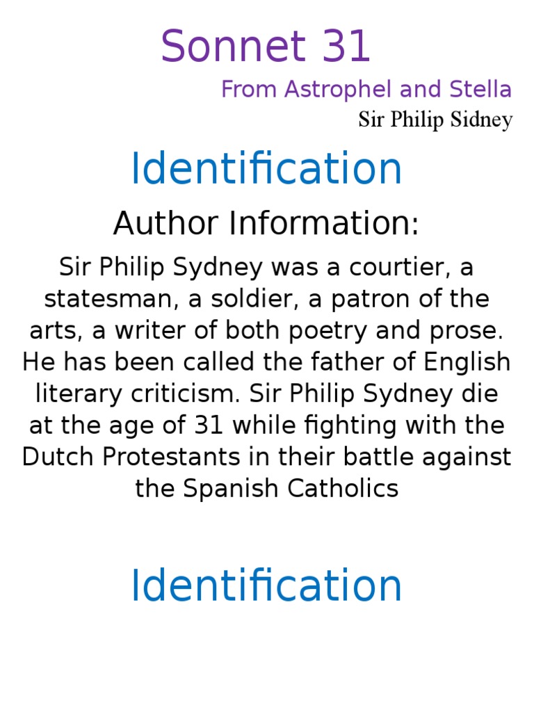 Sonnet 31 | PDF