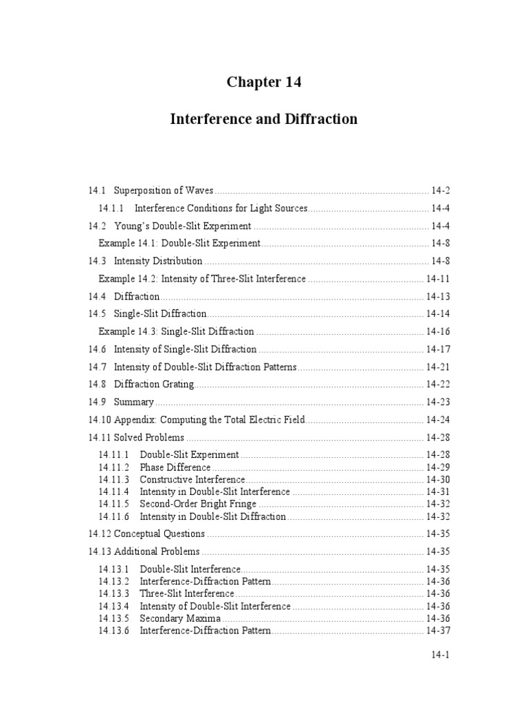 Guide 14 | PDF | Diffraction | Interference (Wave Propagation)