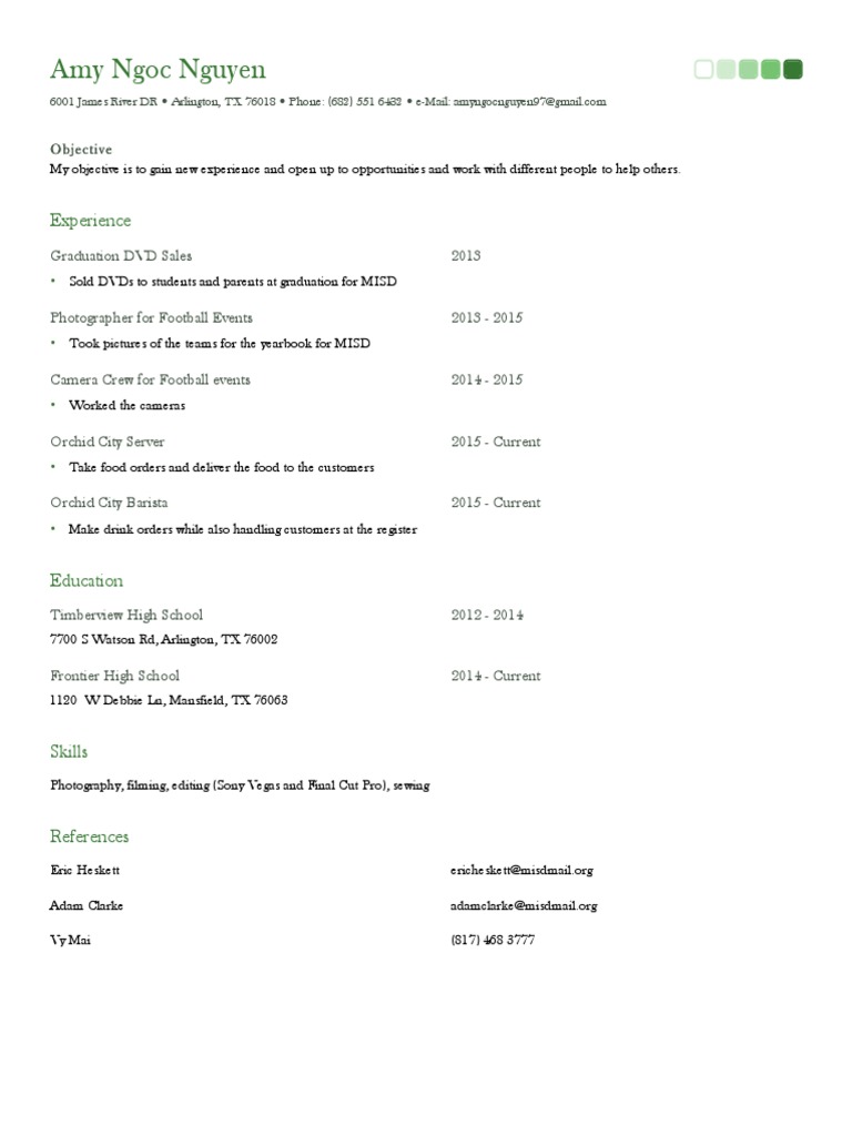 Amys Resume | PDF | Career & Growth