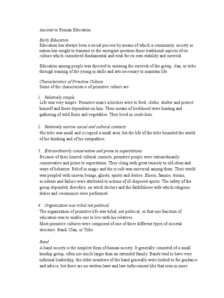 Overview of Ancient Roman Education | PDF | Kinship | Clans