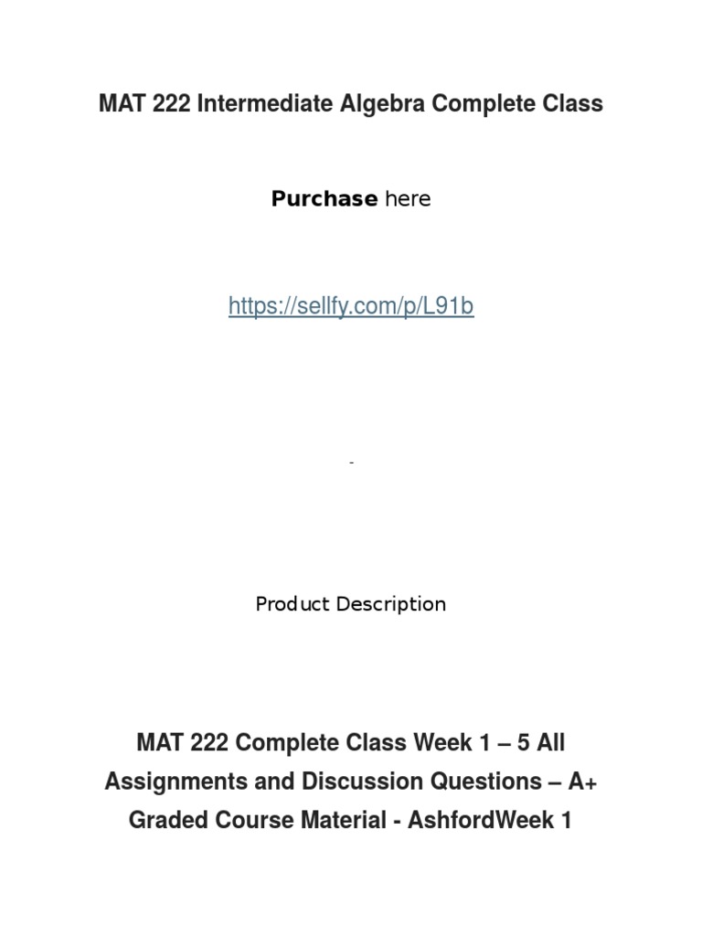Intermediate Algebra Course Guide | PDF | Function (Mathematics ...