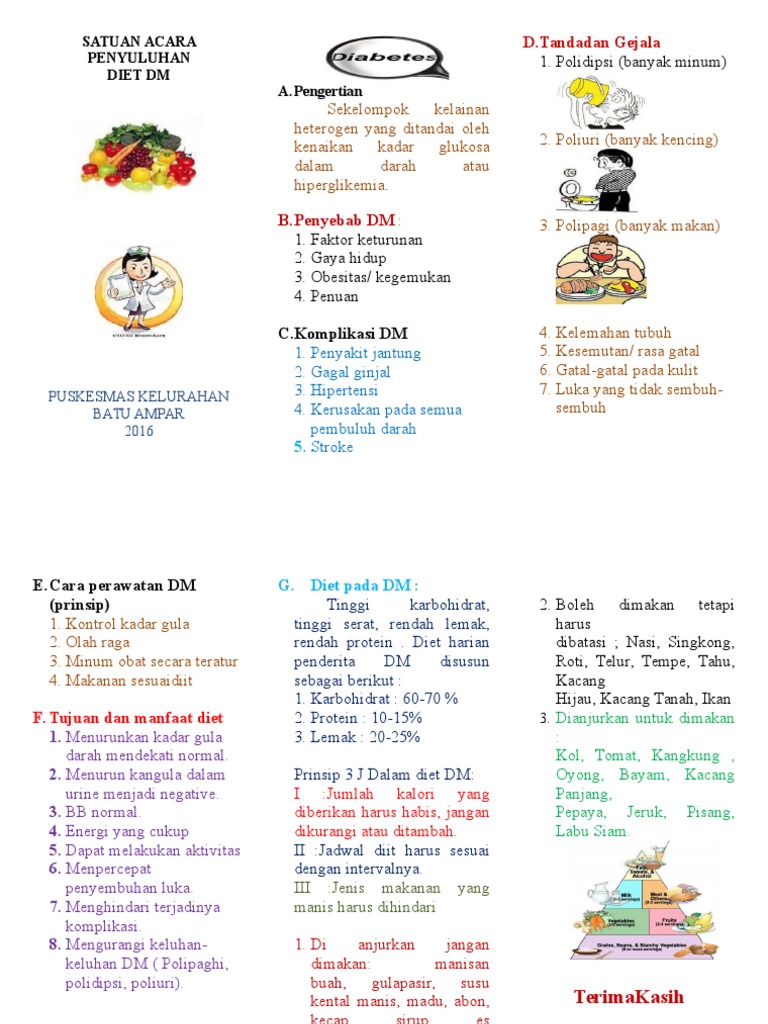 Leaflet Diet DM | PDF