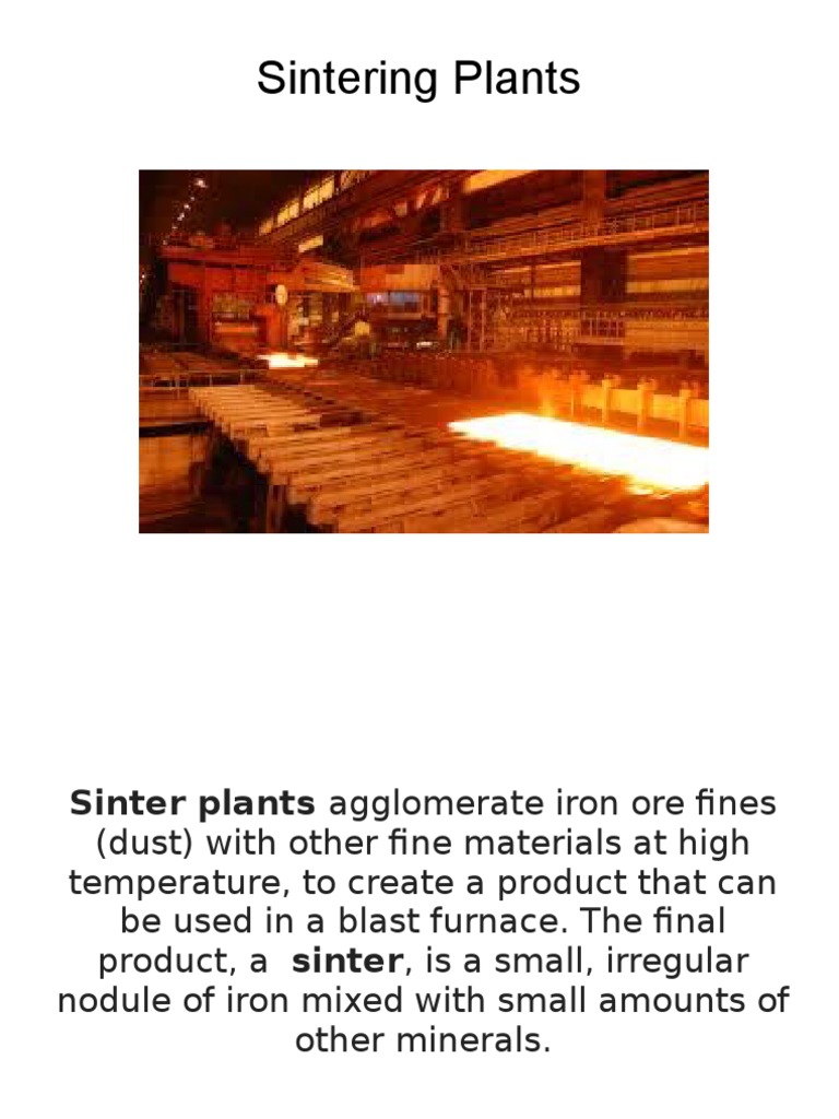 Sinter Plant | PDF | Industries | Industrial Processes