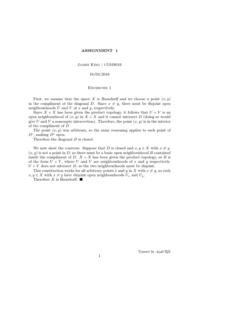 Topology Assignment (Analysis 2) | PDF | Continuous Function | Compact Space