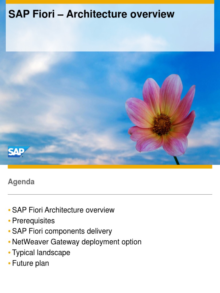 Fiori Architecture | PDF | Sap Se | Application Software