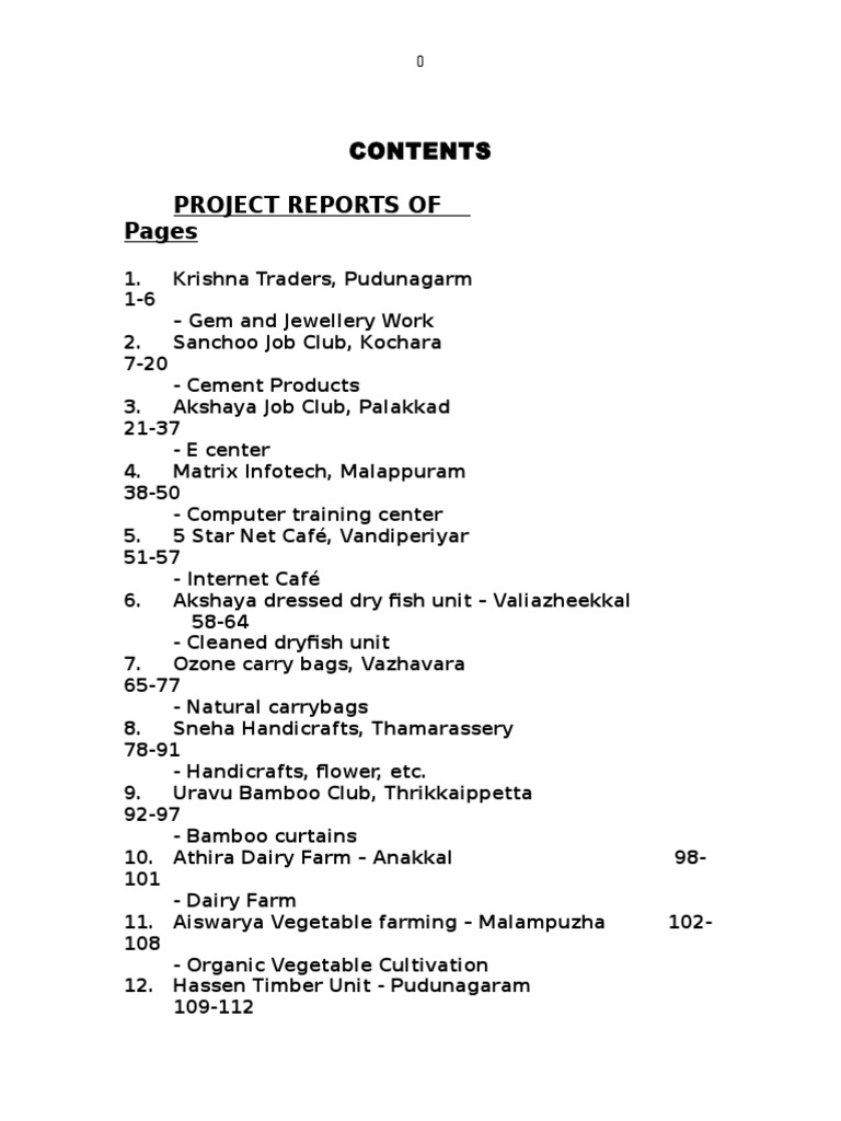12 Format of Project Report | PDF | Entrepreneurship | Concrete