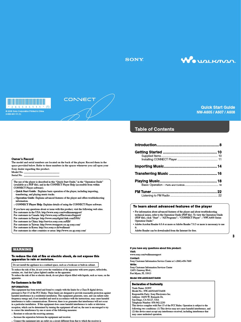Quick Start Guide: NW-A605 / A607 / A608 | PDF | Installation (Computer ...