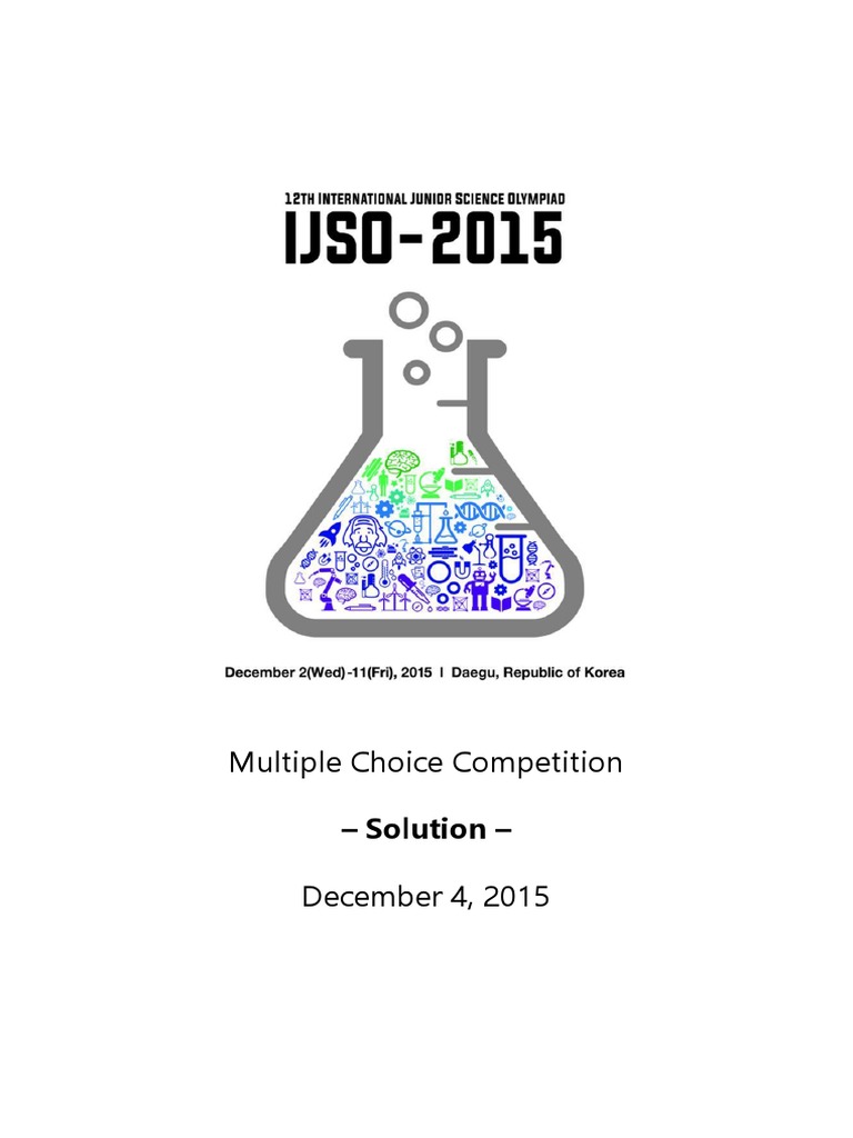 IJSO MultipleChoiceQuestion Solution | PDF | Natural Selection | Cell (Biology)