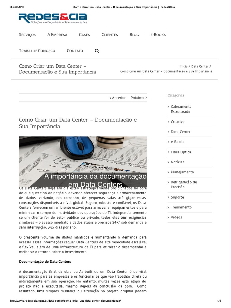Como Criar Um Data Center - Documentação e Sua Importância - Redes&CIA ...