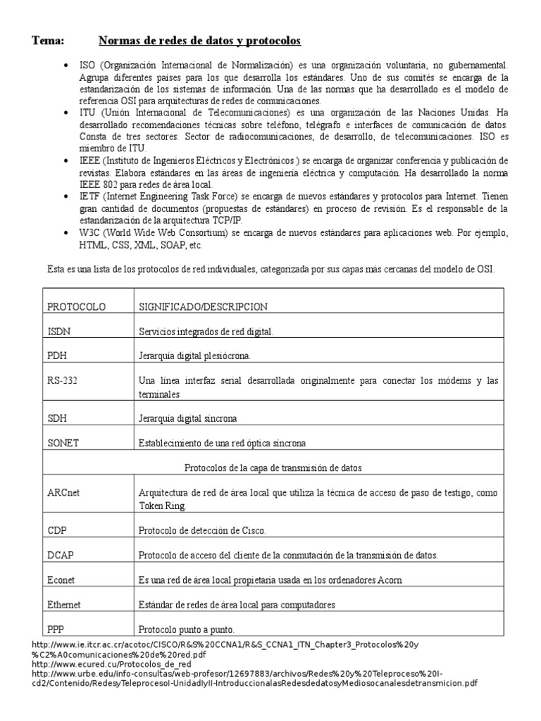Archivo Protocolos y Normas de Redes Industriales | PDF | Protocolos de ...