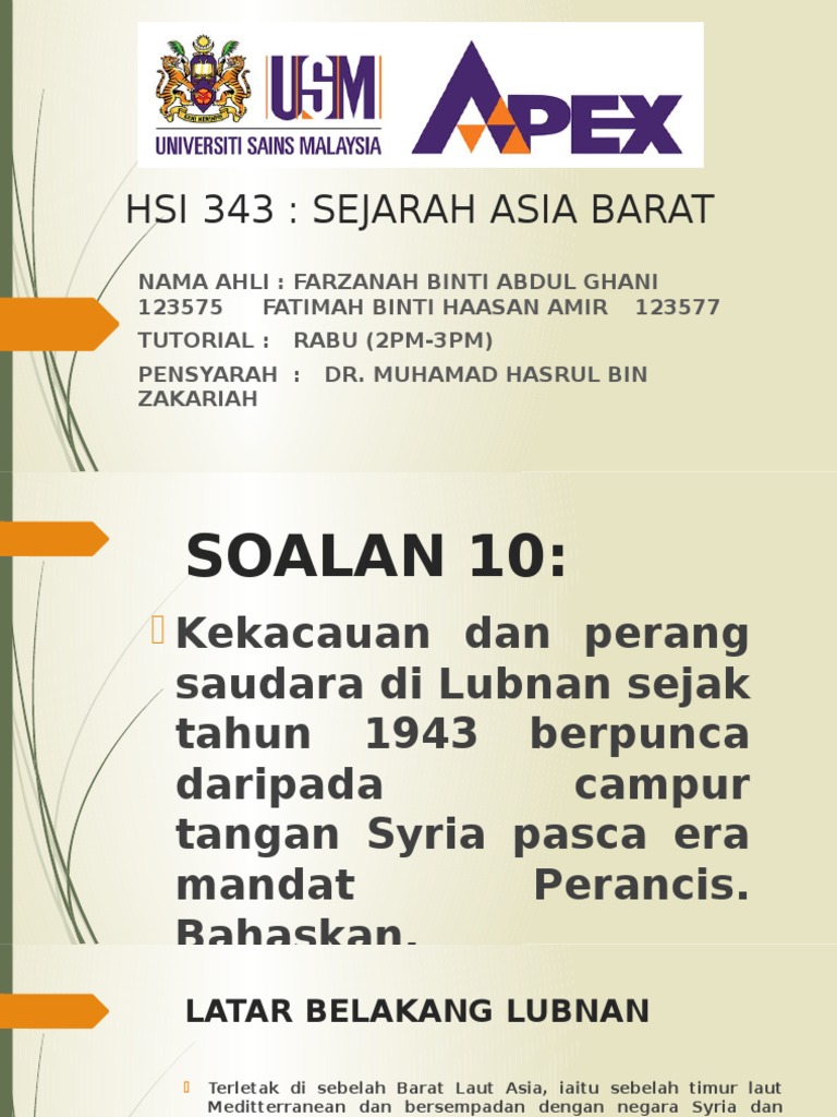 Konflik Perang Saudara Di Lubnan | PDF