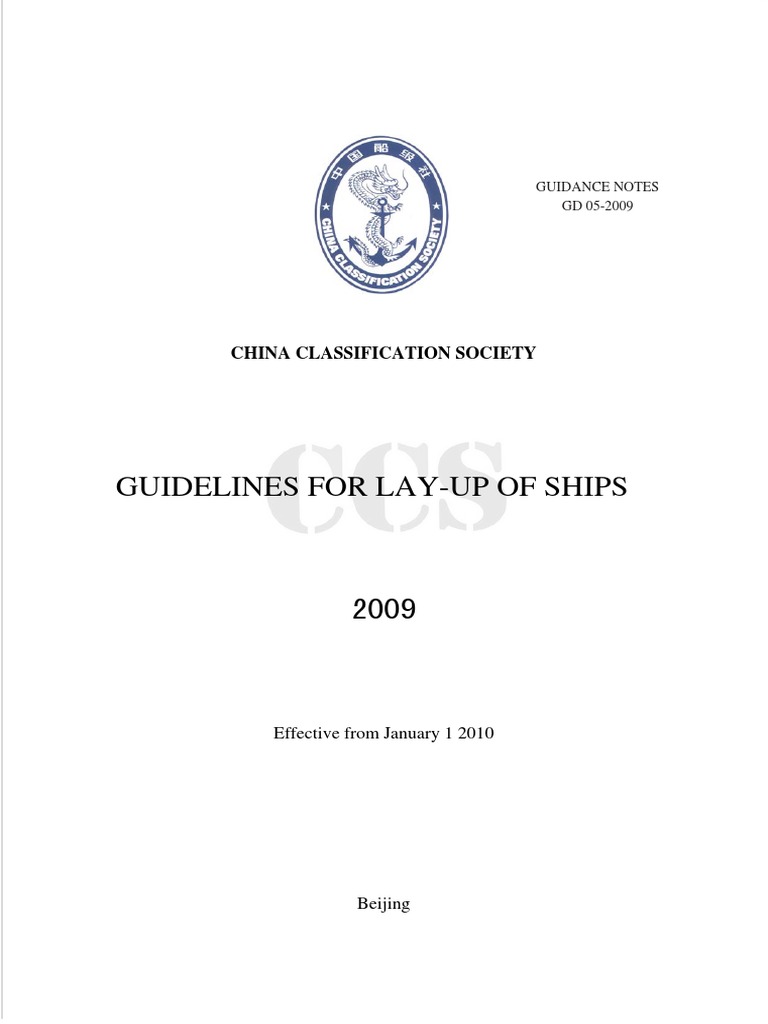Guidelines for Ship Lay-Up Procedures | PDF | Anchor | Ships