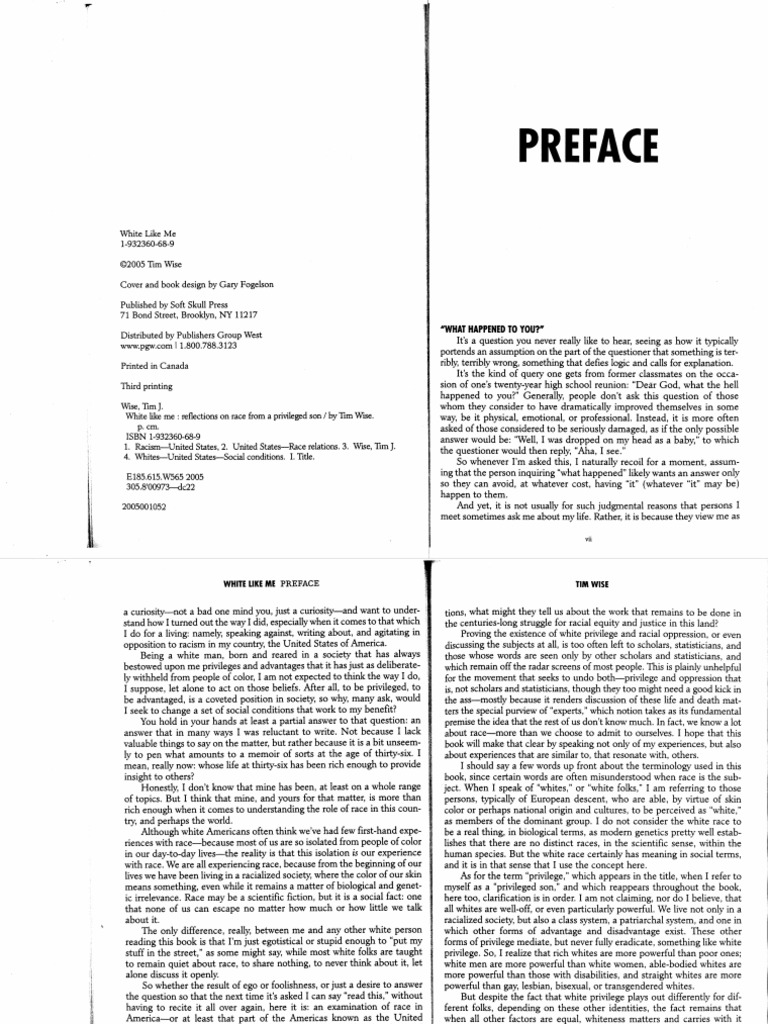 White Like Me (Excerpt) | PDF | Race (Human Categorization) | Racism