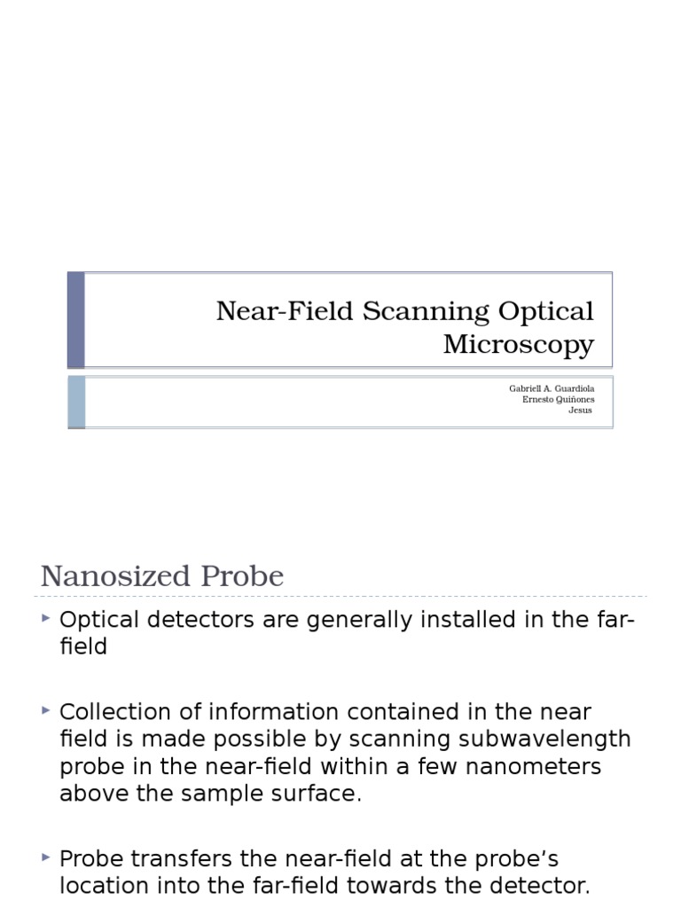 Near-Field Scanning Optical Micros | PDF | Physical Phenomena | Mechanics