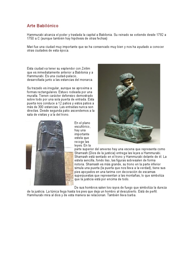 Arte Babilónico | Descargar gratis PDF | Asiria | Hammurabi