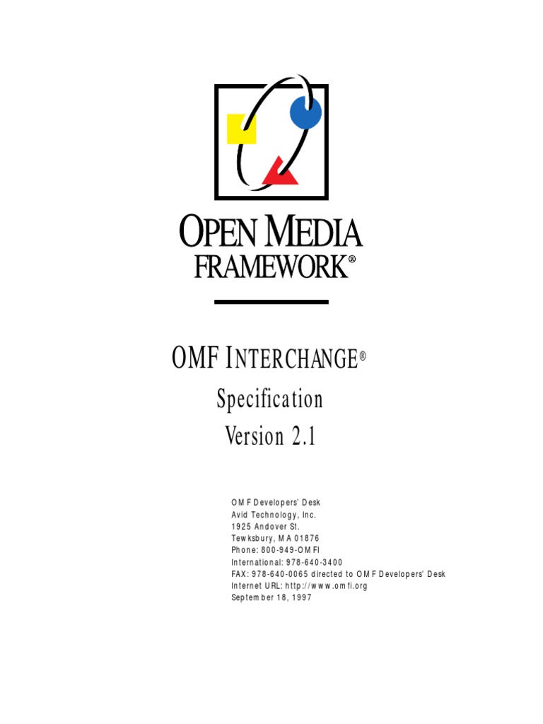OMF Specs | PDF | File Format | Computer File