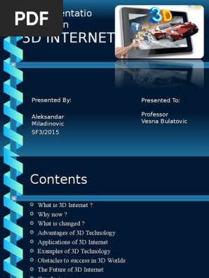 3d Internet Applications