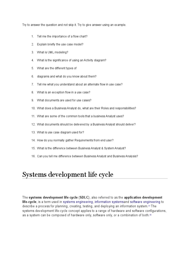 Systems Development Life Cycle | PDF | Software Development Process ...