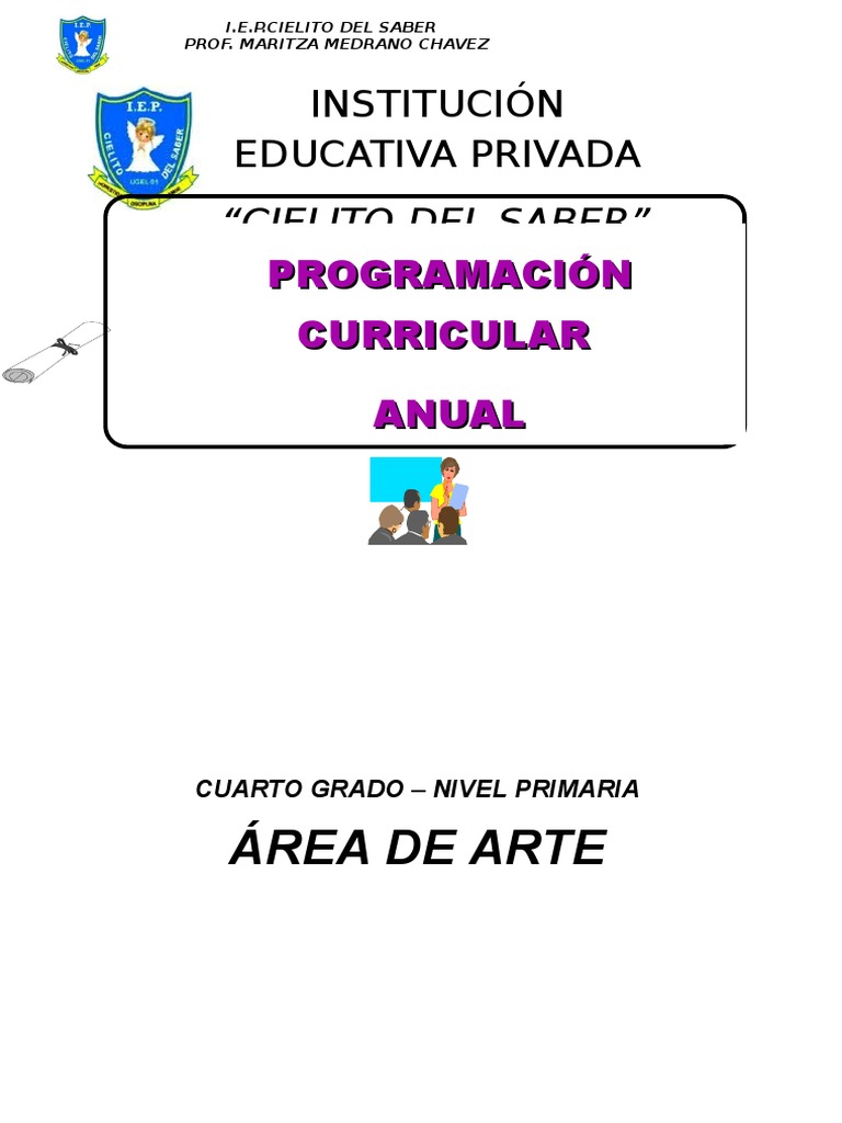 Programación Curricular Anual Oficial de Educacion Artistica | PDF ...