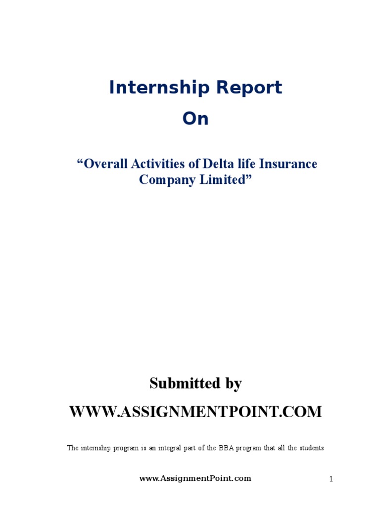 Activities of Delta Life Insurance Company Limited | PDF | Insurance ...