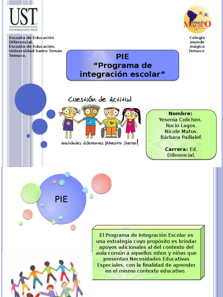 programa de integración escolar