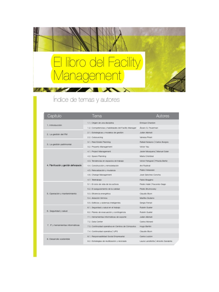 El Libro Del Facility Manager | PDF | Calidad (comercial) | Energía ...