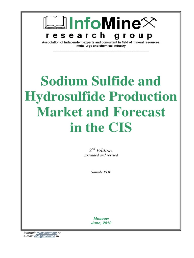Na2S and NaHS Production in The CIS | PDF | Sodium Hydroxide | Nitric Acid