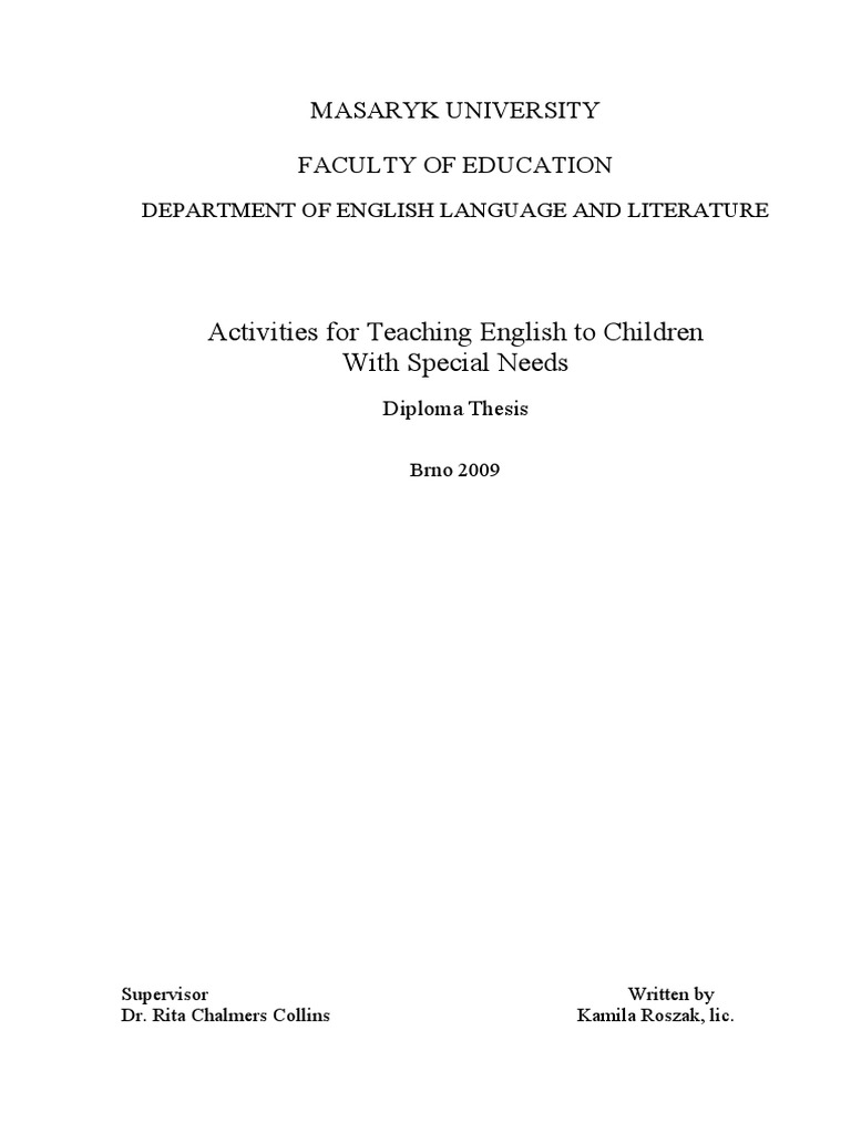 Special Needs | PDF | Learning Styles | Learning Disability