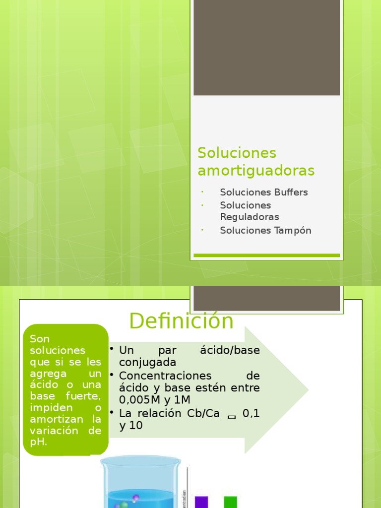 Soluciones Amortiguadoras | PDF | Solución tampón | Ph