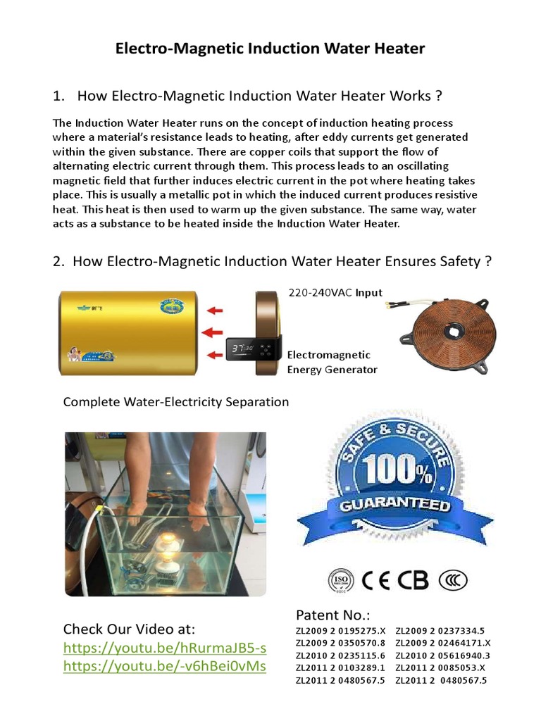 Induction Water Heater Theory and Advantage | PDF | Electromagnetic ...