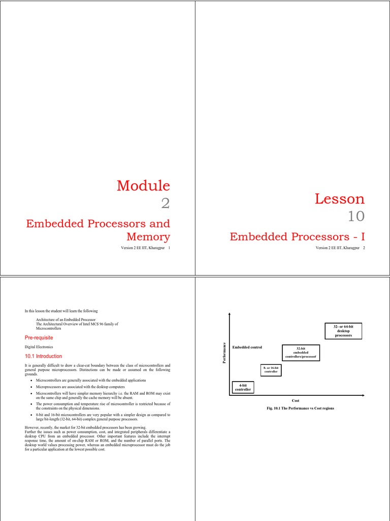 Embedded Processors Overview Pdf Microcontroller Central