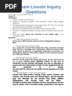 Abraham Lincoln Quiz | PDF