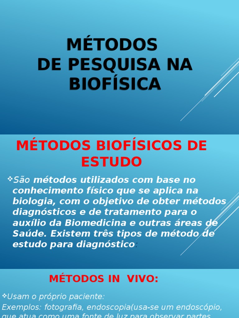 Metodos Biofisicos | PDF | Eletroforese | Cromatografia