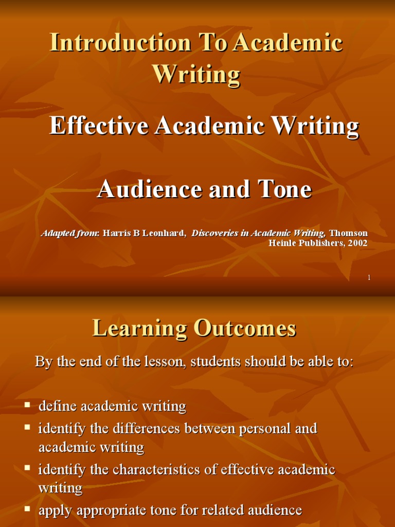Chapter 1 Intro To Academic Writing | PDF | Critical Thinking | Semiotics