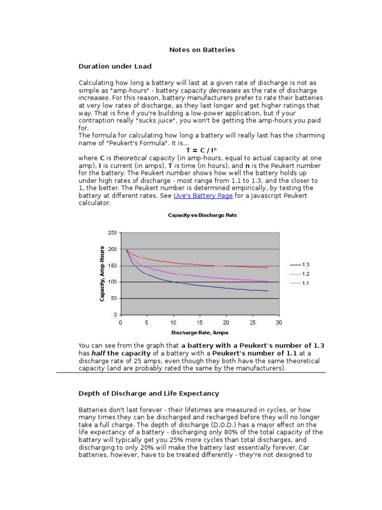 Notes On Batteries | Download Free PDF | Battery (Electricity) | Series ...