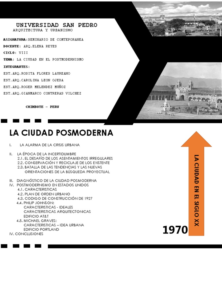 Ciudad Posmoderna | Urbanismo | Diseño arquitectonico