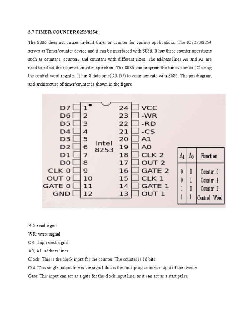 3.7 Timer/counter 8253/8254 | PDF | Manufactured Goods | Digital Technology